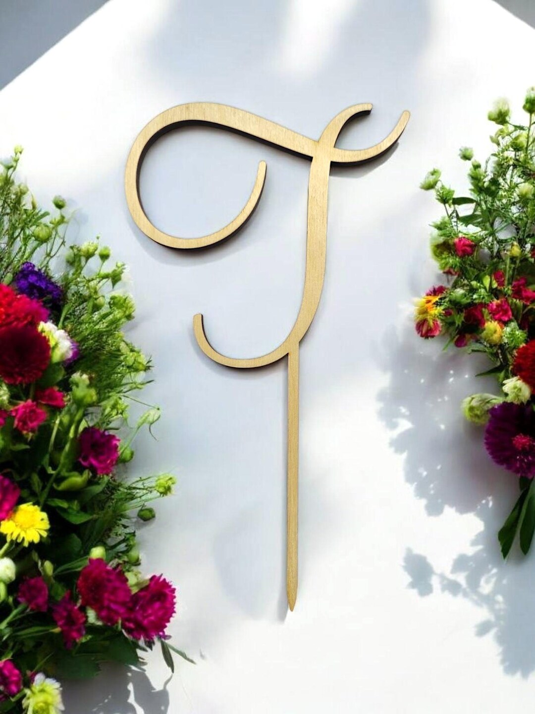 Initial Cake Topper for Wedding Custom Gold Cake Topper for Wedding ...