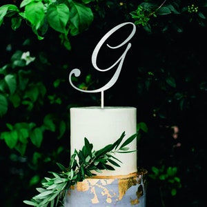 Letter Wedding Cake Toppers Wedding Cake Topper G Monogram Cake Topper ...