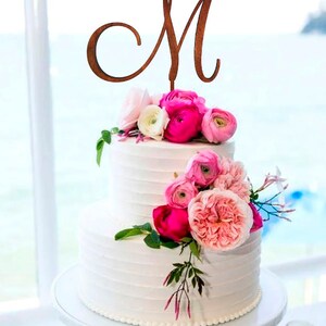 Initial Cake Topper for Wedding Custom Gold Cake Topper for Wedding ...