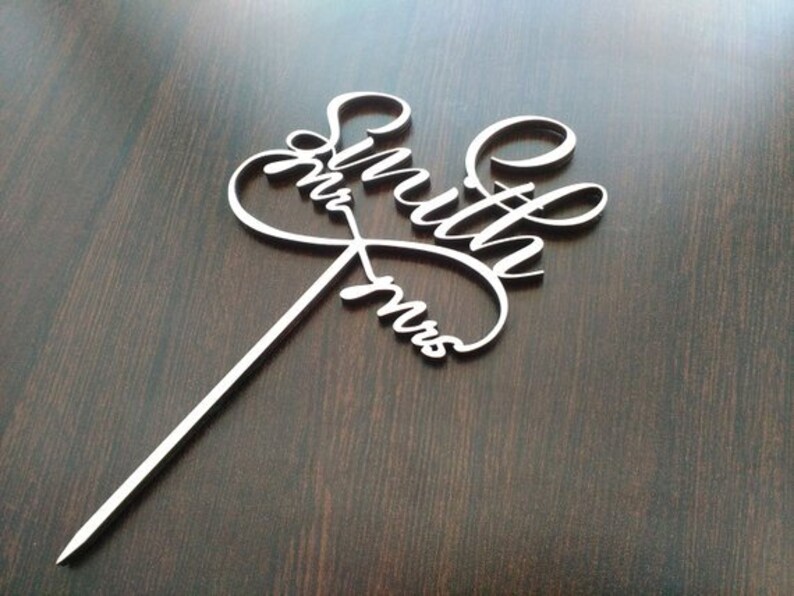 Wedding Cake Topper Silver Infinity Cake Topper Mr and Mrs - Etsy