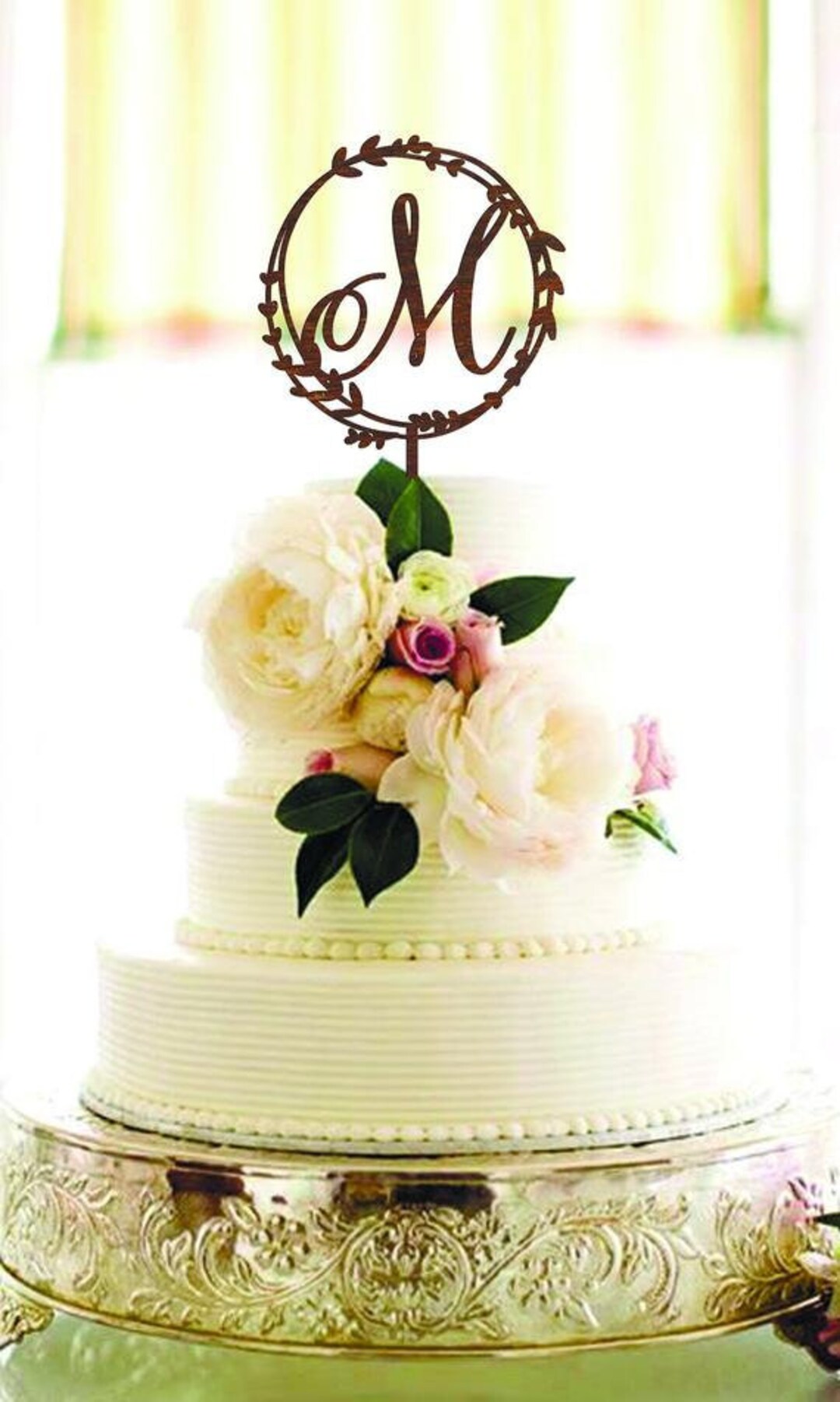 M Cake Topper Wood Initial Cake Topper M Cake Topper Letter M - Etsy