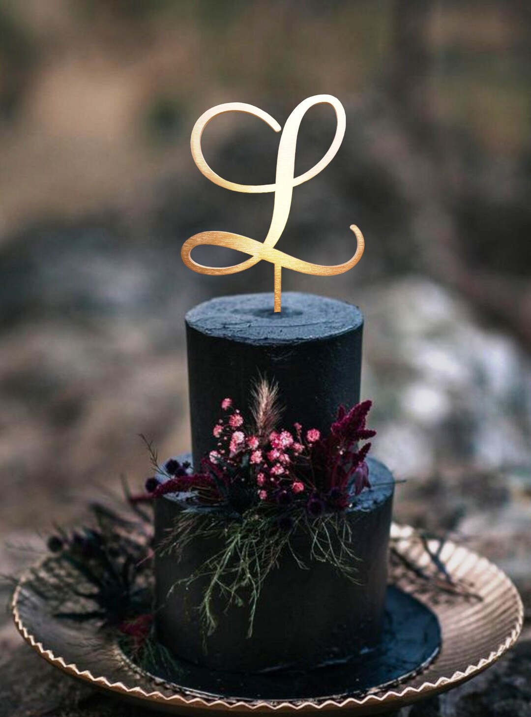 Initial Cake Topper for Wedding Custom Gold Cake Topper for Wedding ...