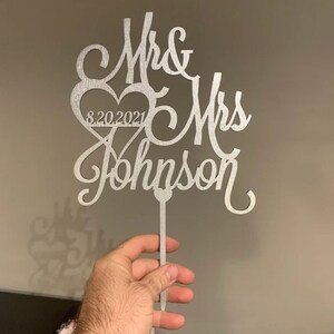 Gold Cake Topper for Wedding Personalized Cake Topper Rustic Wedding ...