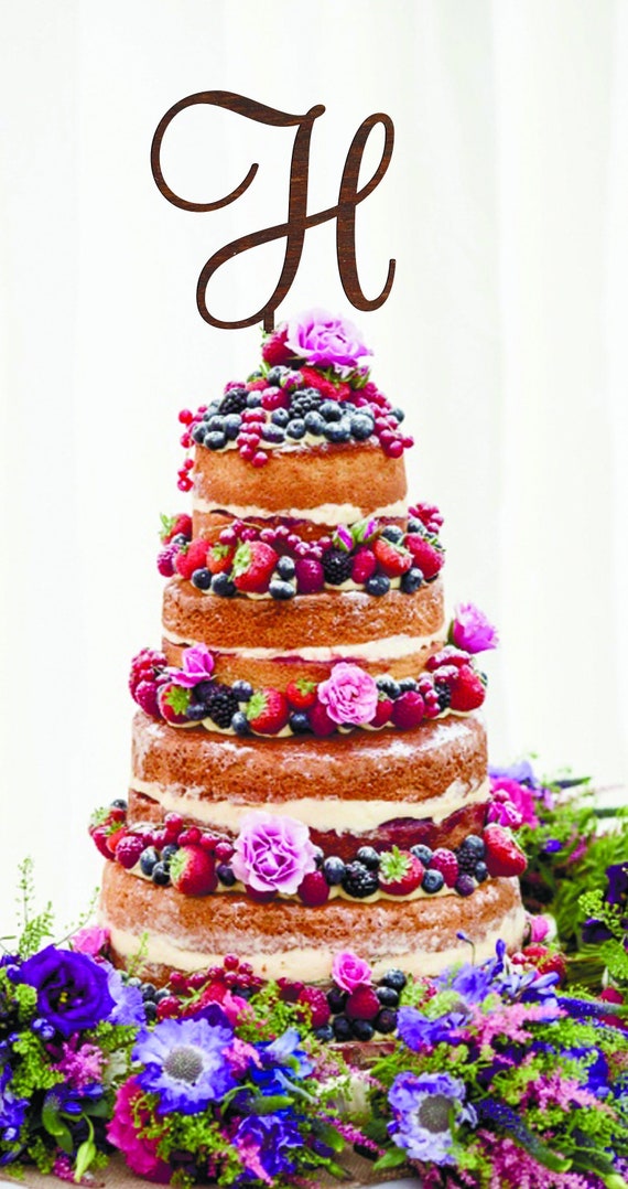 Party Décor Paper & Party Supplies initial cake topper cake topper ...