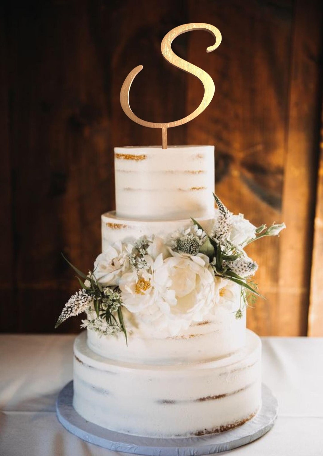 S Wedding Cake Topper Letter S Cake Topper for Wedding Personalized ...