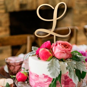 Initial Cake Topper for Wedding Custom Gold Cake Topper for Wedding ...