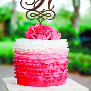 Letter H Cake Topper H Wedding Cake Topper Initial Cake Topper - Etsy