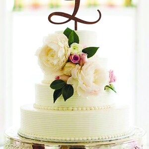 Personalized Wedding Cake Topper L Cake Toppers Wedding Gold Monogram ...