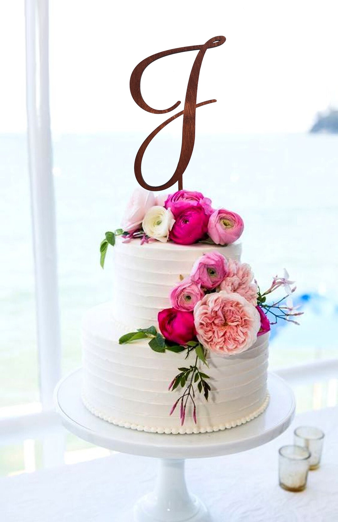 J Cake Topper J Letter J Cake Topper Gold Monogram Cake Topper - Etsy