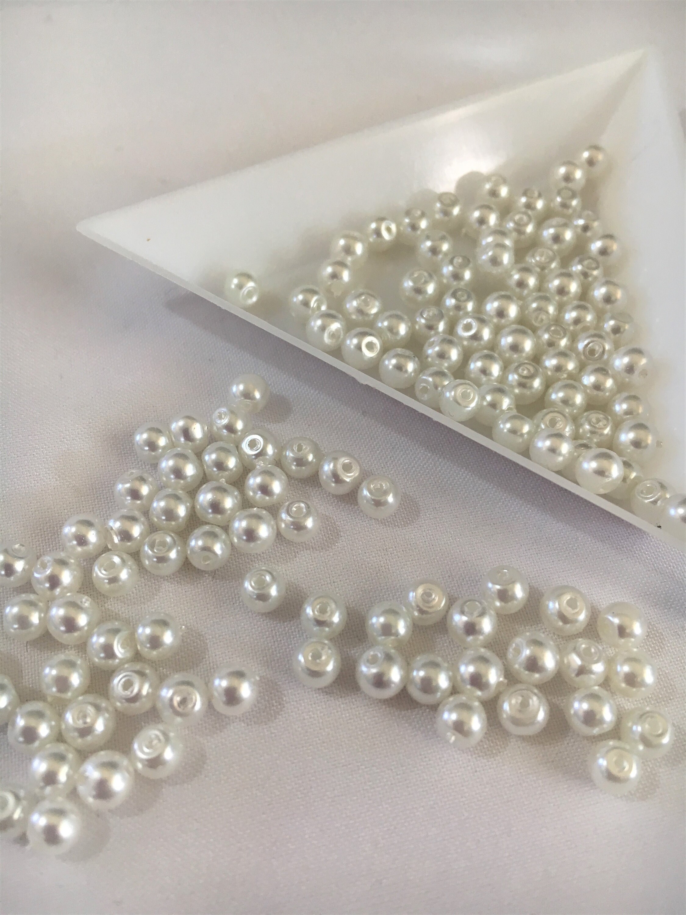 Glass Pearls, 4mm, Various Colours, Bulk Bead Pack, Craft Beads ...