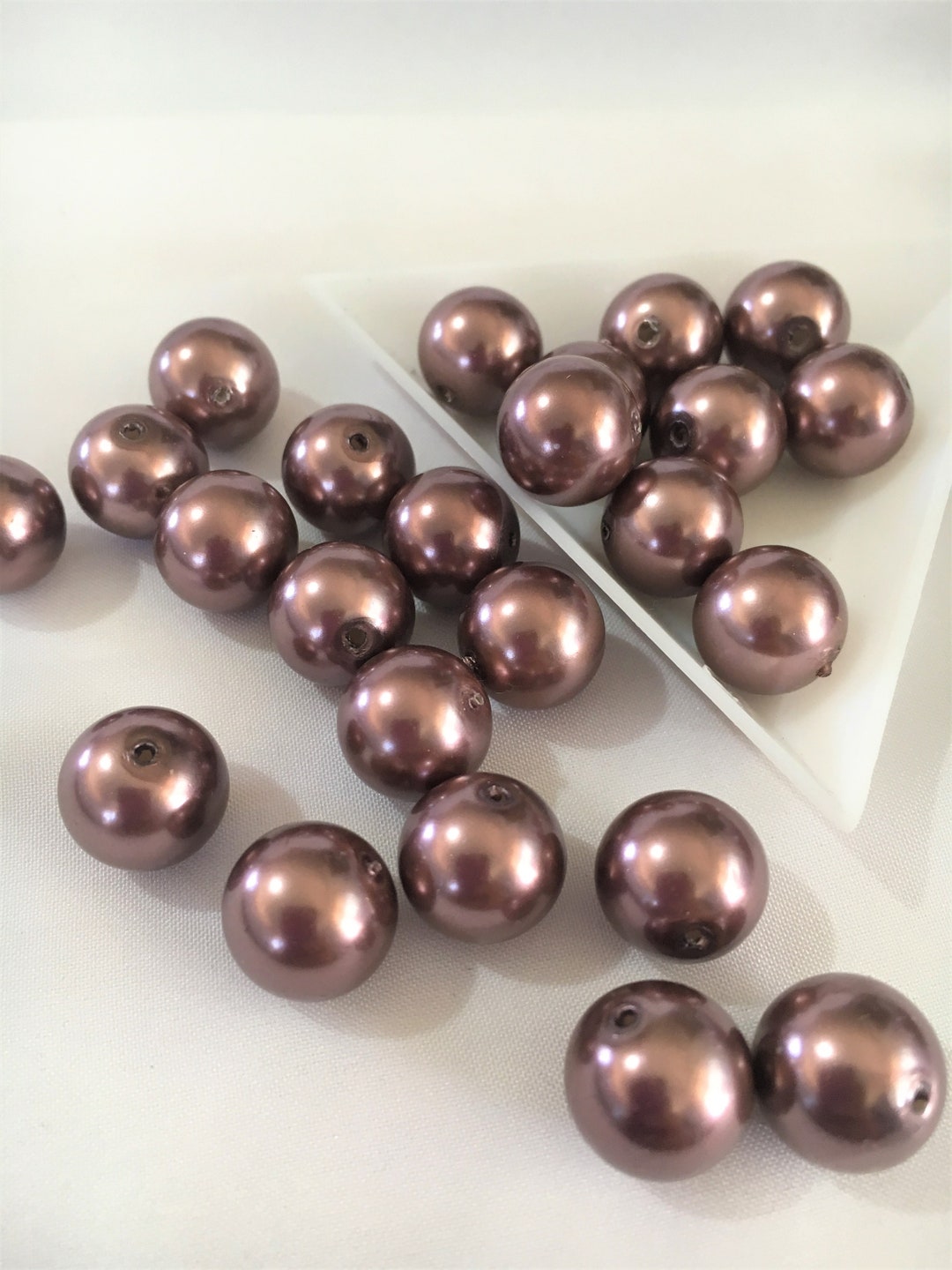 Glass Pearls, 12mm, Various Colours, Bulk Bead Pack, Craft Beads ...