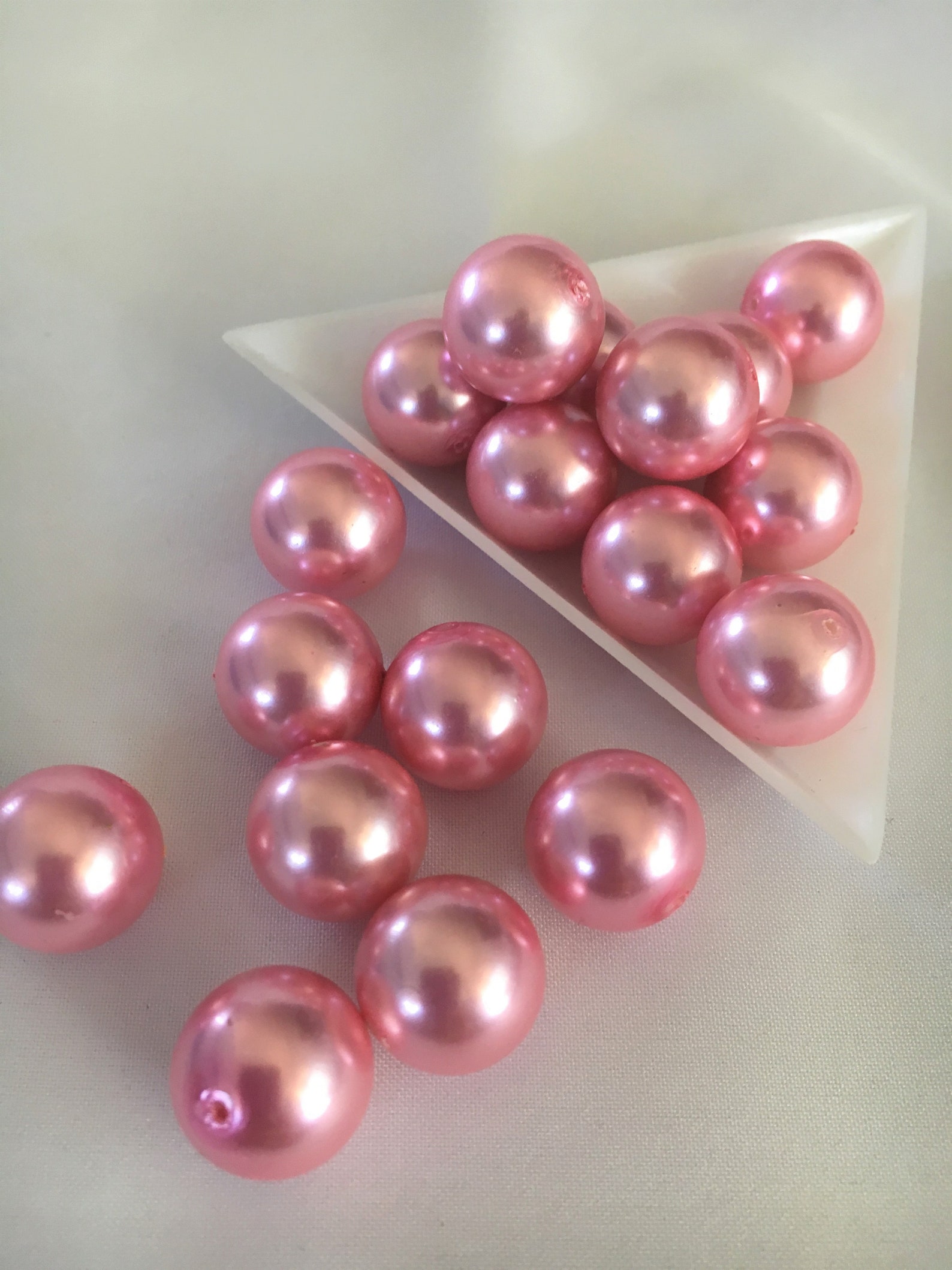 Glass Pearls, 14mm, Various Colours, Bulk Bead Pack, Craft Beads ...