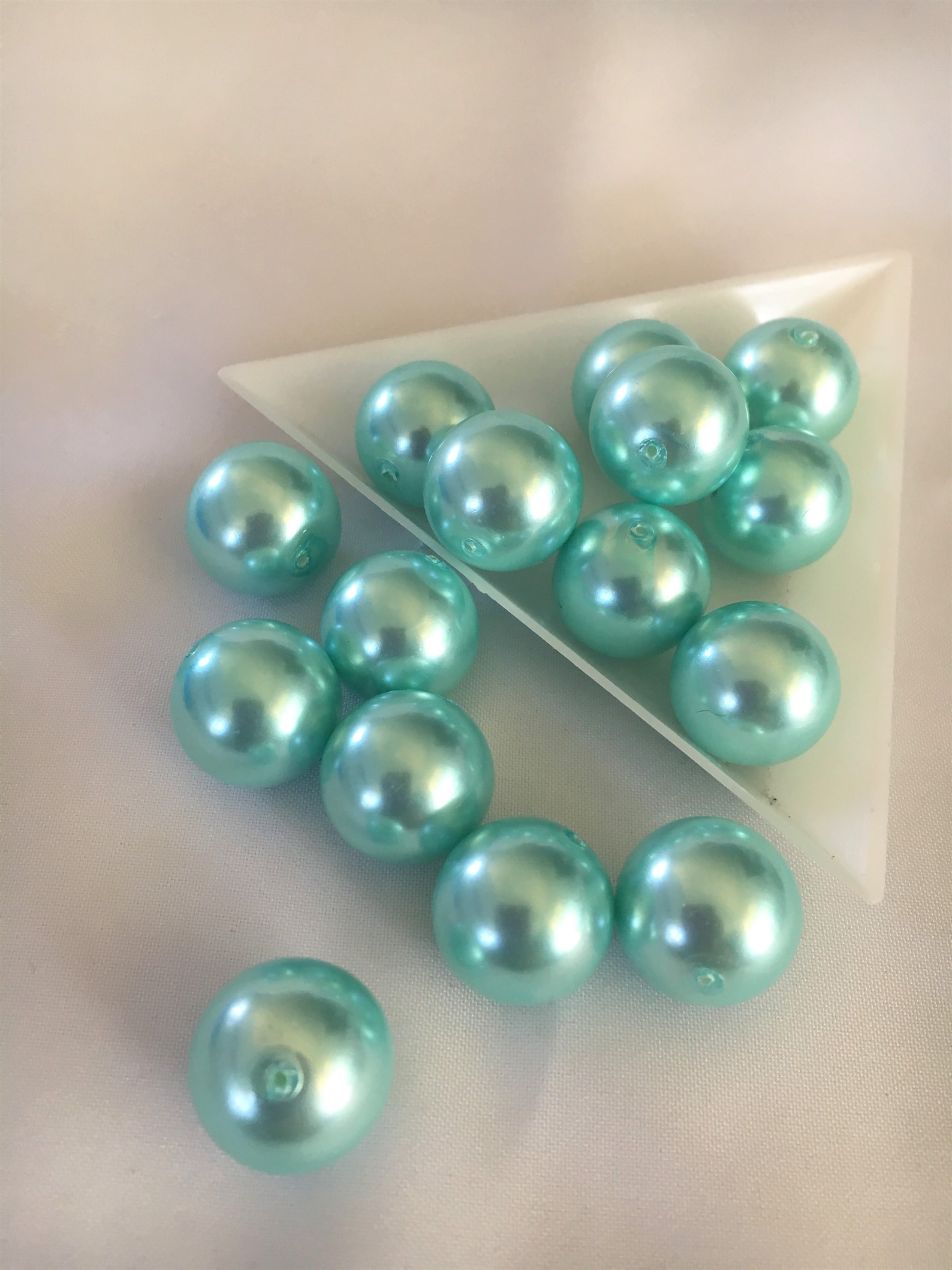Glass Pearls, 14mm, Various Colours, Bulk Bead Pack, Craft Beads ...