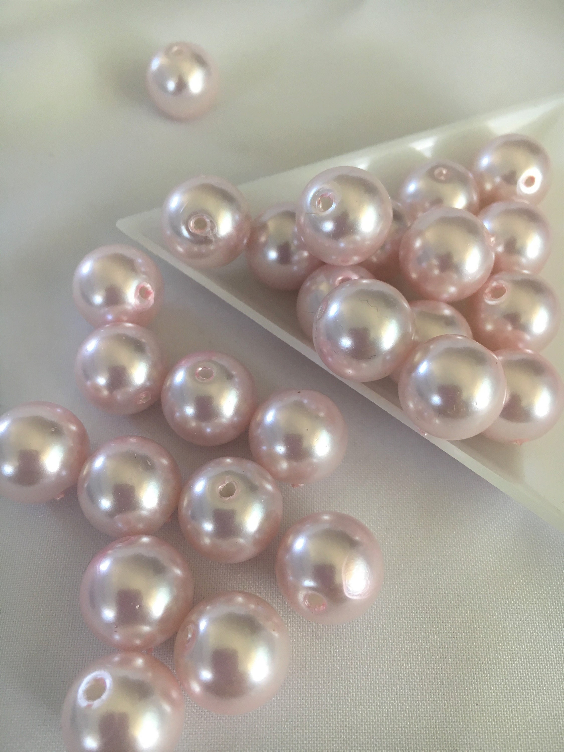 Glass Pearls, 12mm, Various Colours, Bulk Bead Pack, Craft Beads ...