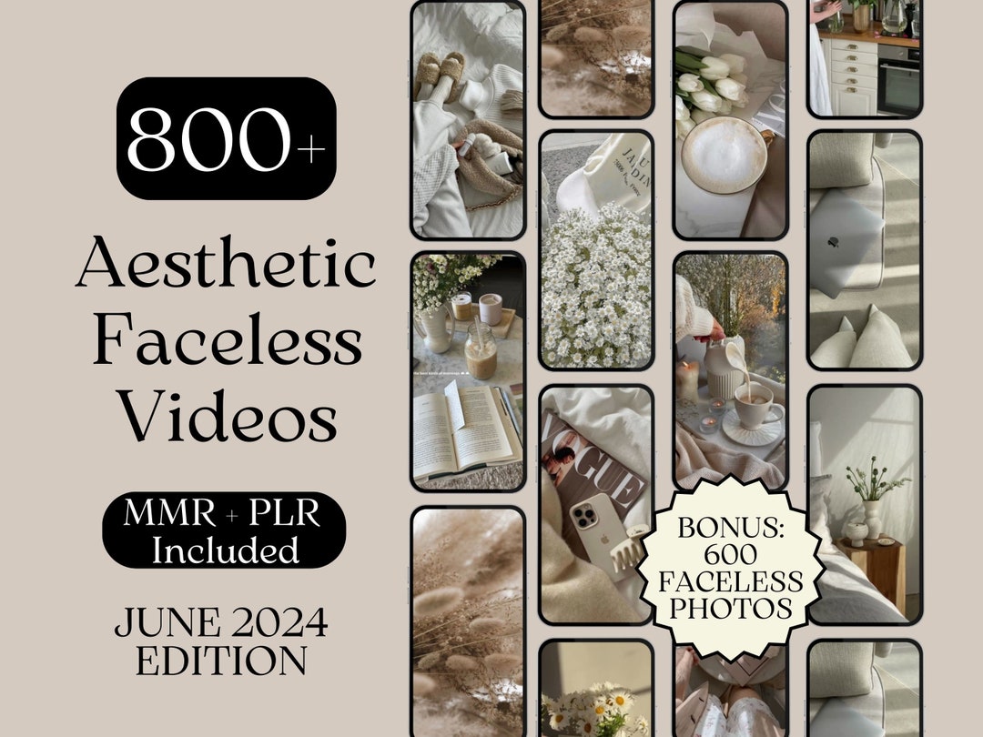 800 Aesthetic Faceless Stock Videos Bundle for Instagram Reels Vault ...