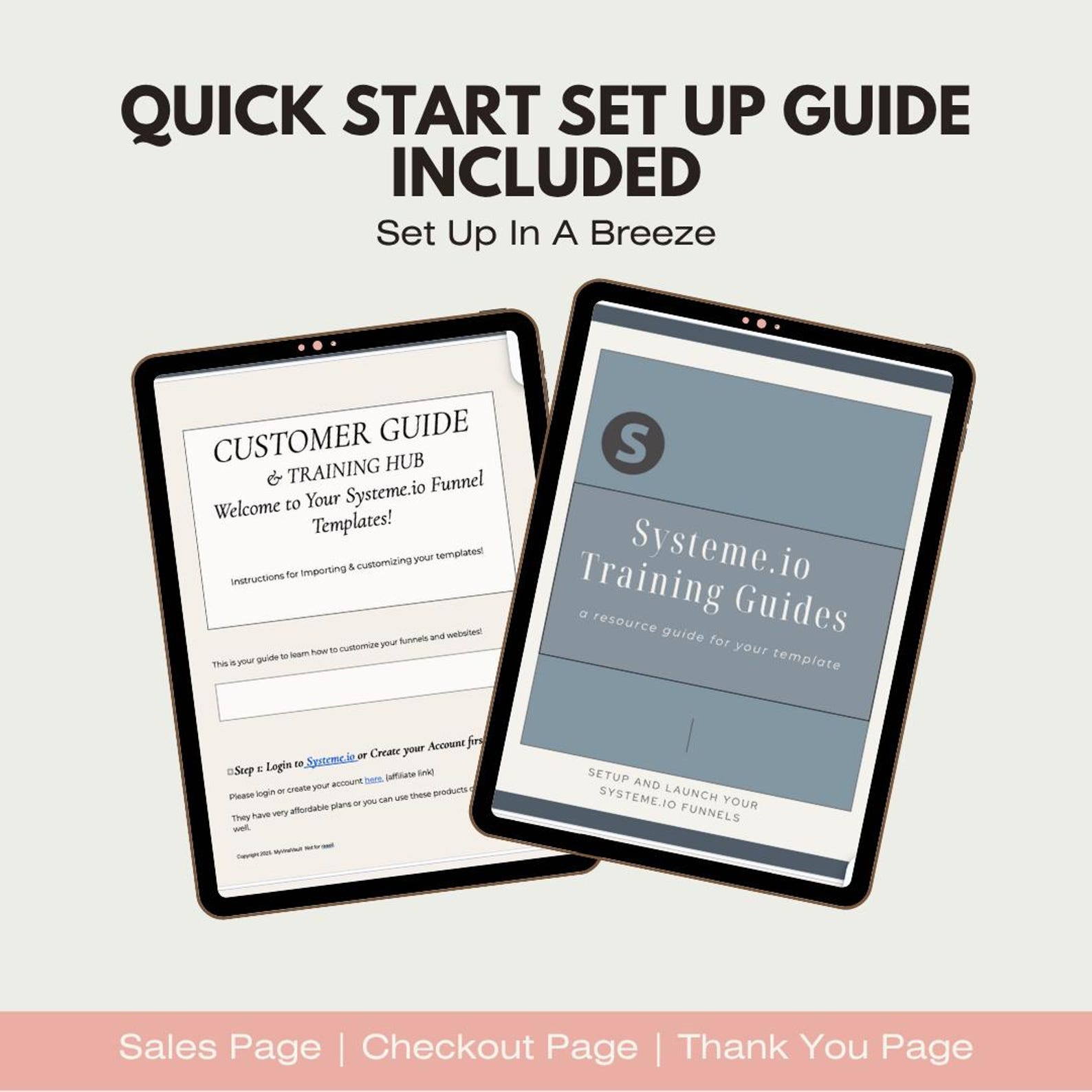 Systeme.io Mini Offer Funnel Template: Pink Sales Page, Canva Mockups ...