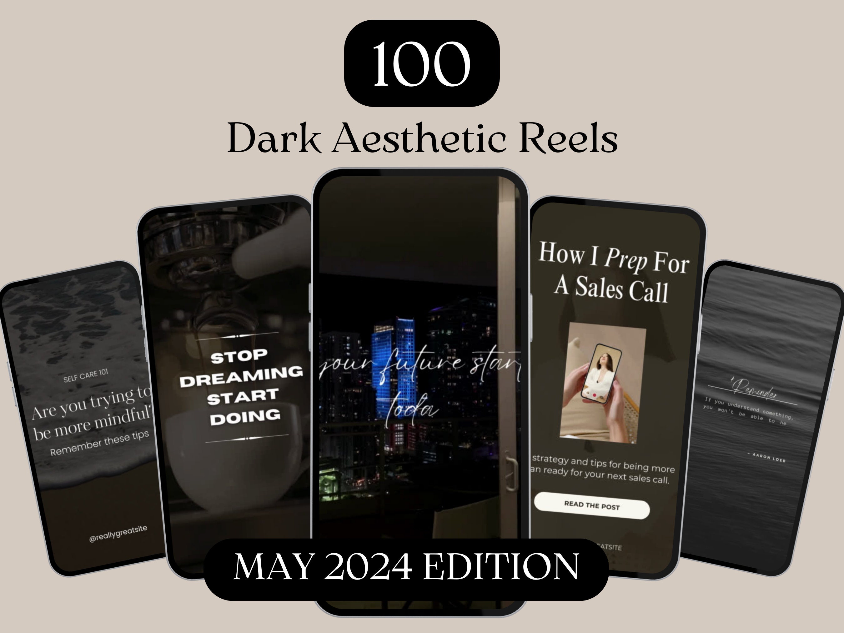 100 Dark Aesthetic Reels Luxury Reels for Tiktok Instagram Instant ...