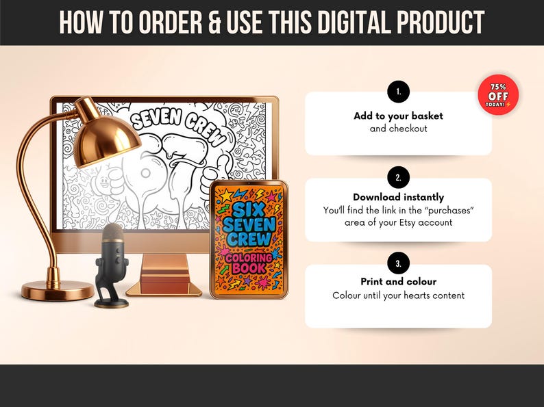 SIX SEVEN CREW Graffiti Coloring Book | 36 Printable Pages | A4 Line ...
