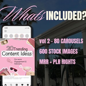 100 Pink Instagram Carousel Templates: Canva Editable, PLR MRR - Etsy
