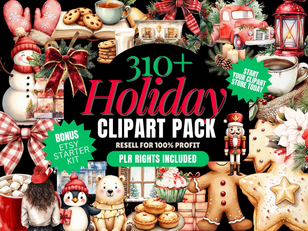 Holiday PNG Clipart Mega Pack – 310+ Transparent Files With Commercial ...