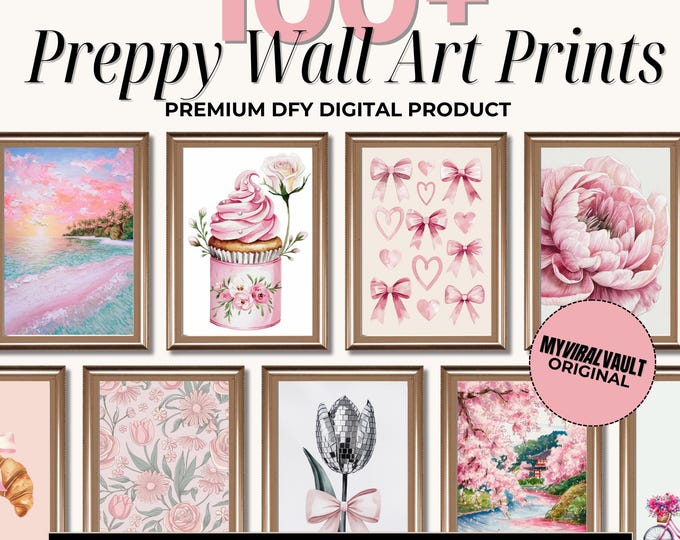 PLR | 100 Digital Eclectic Wall Art Prints | Done for You | Digital ...