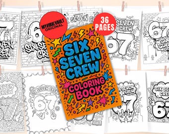 SIX SEVEN CREW Graffiti Colouring Page | Printable A4 Line Art | Street ...