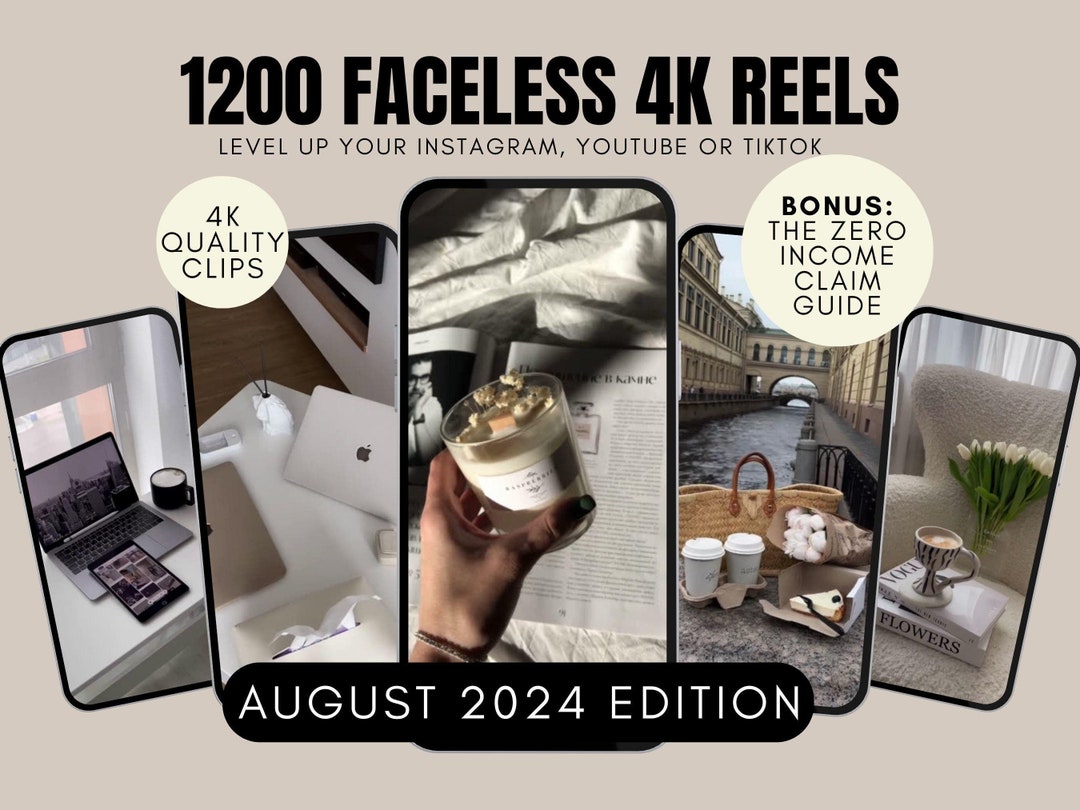 1200 Aesthetic Faceless Stock Videos Bundle for Instagram Reels Vault ...