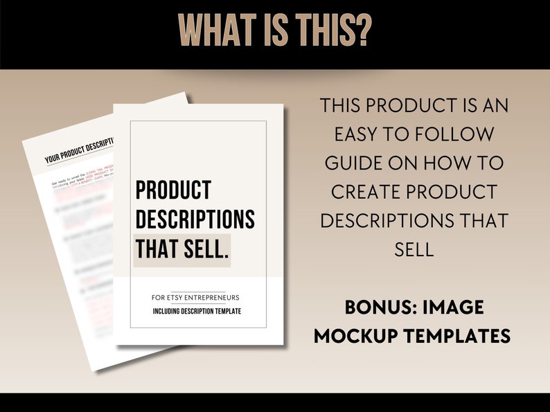Product Description Template Cheat Sheet: SEO Optimization for Etsy ...