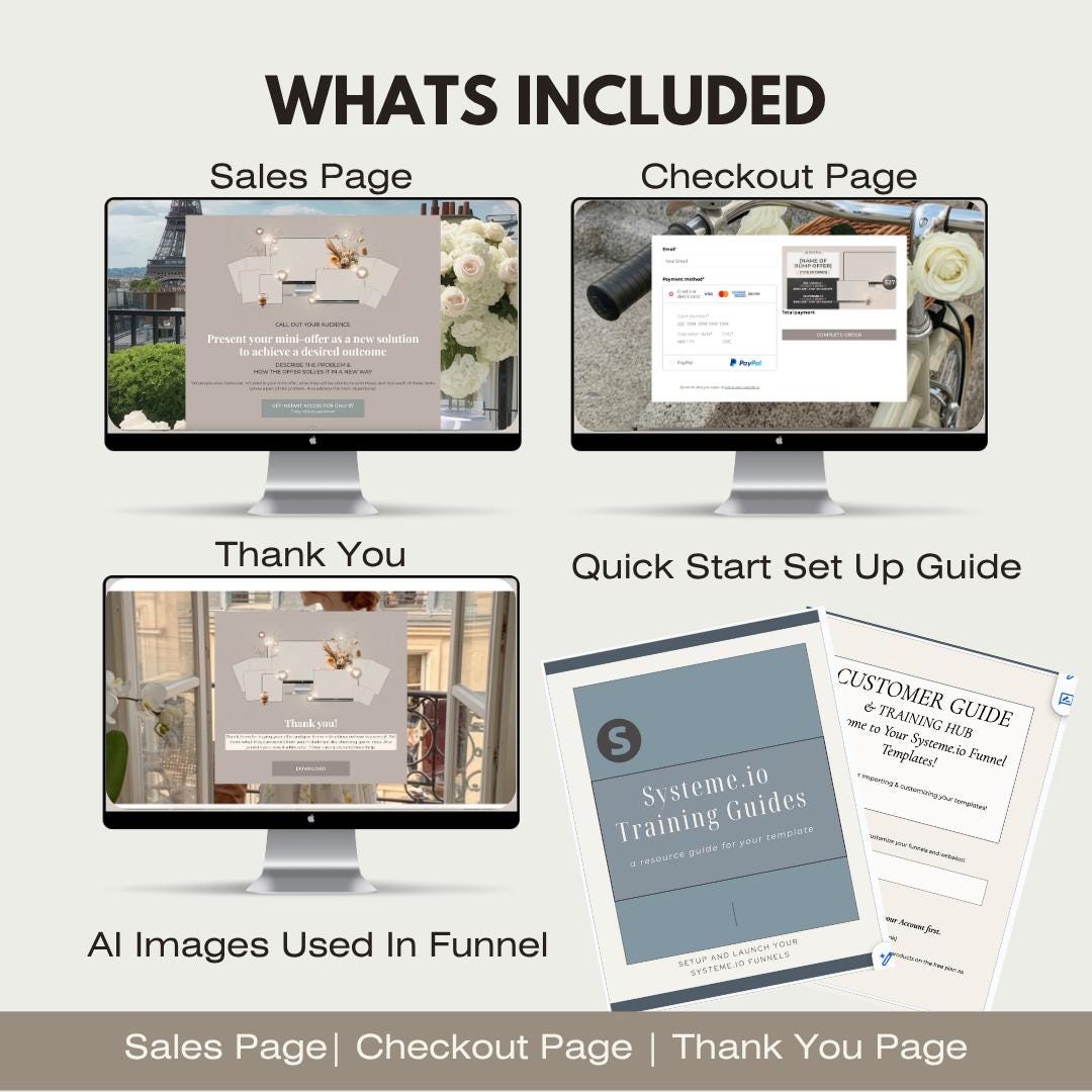 Systeme.io Mini Offer Funnel Template: Sales Page, Opt-in, Freebie ...