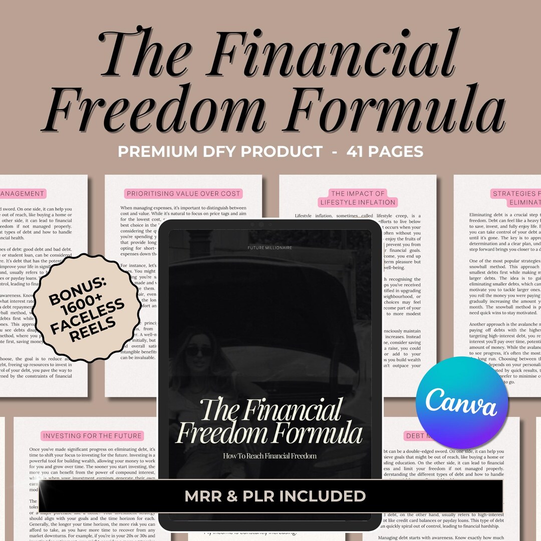 Financial Freedom Formula Ebook: MRR, PLR (33-page PDF) - Etsy
