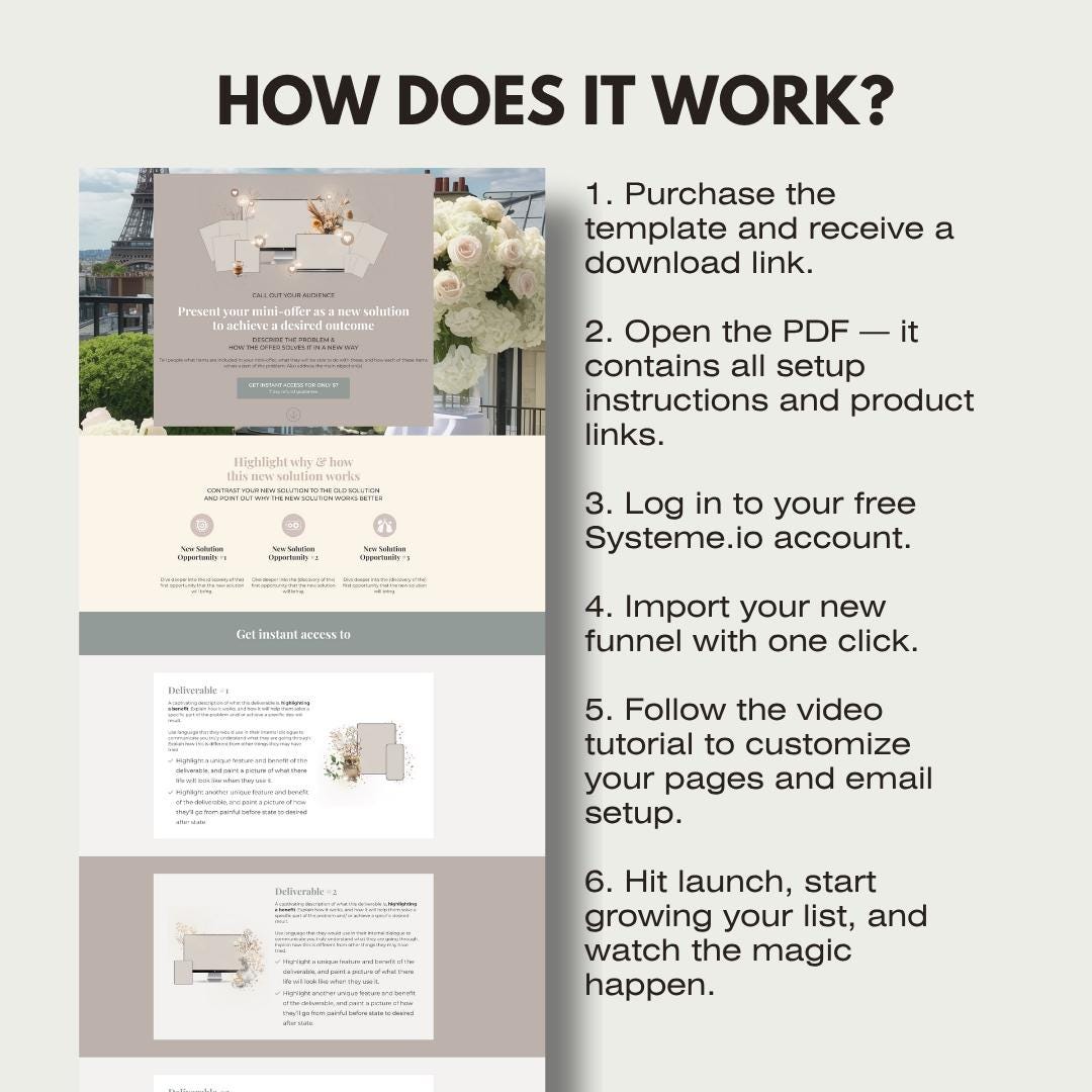 Systeme.io Mini Offer Funnel Template: Sales Page, Opt-in, Freebie ...