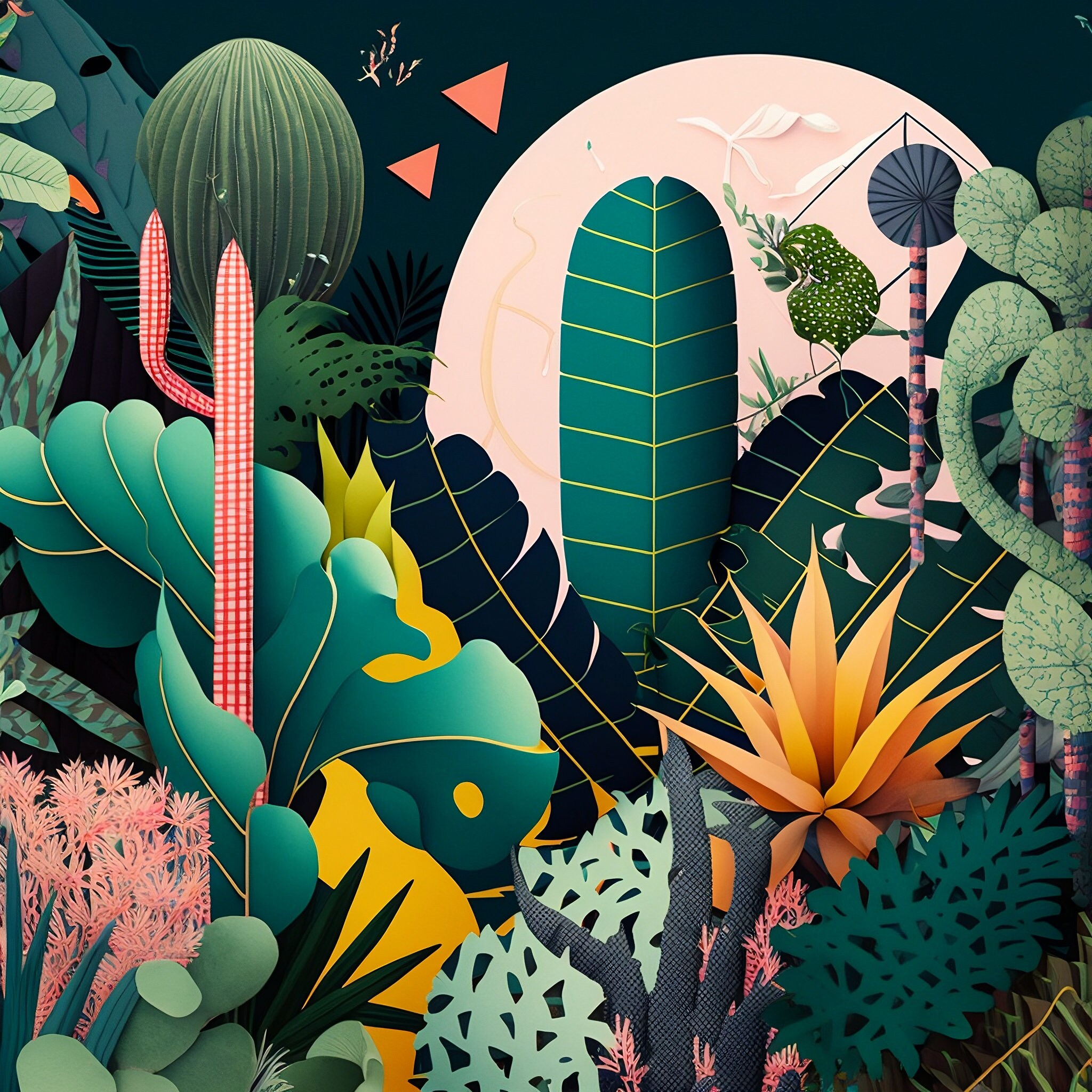 14 Printable Tropical Prints, Fantasy Print, Colourful, Wall Art ...