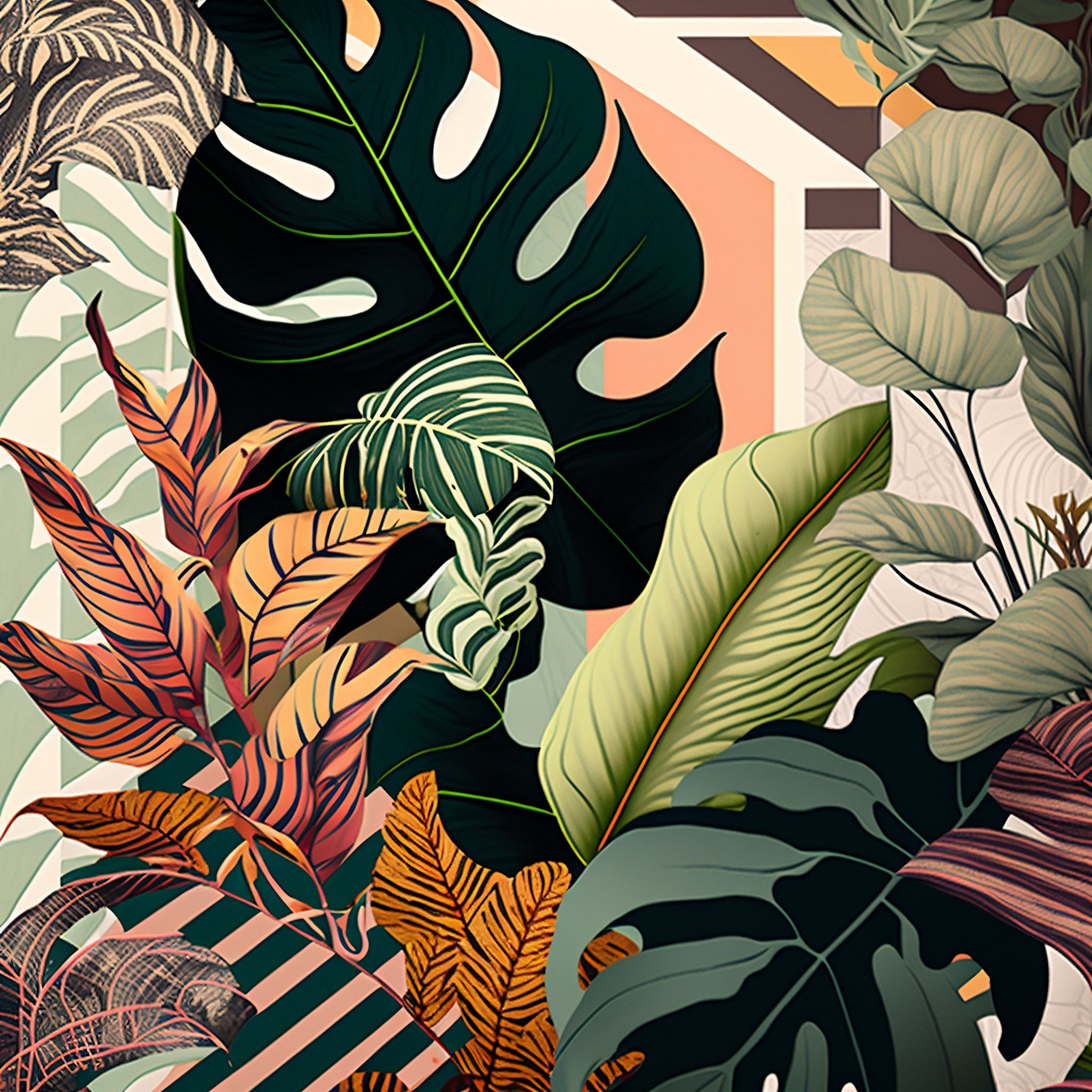 14 Printable Tropical Prints, Fantasy Print, Colourful, Wall Art ...