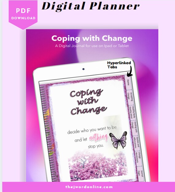 Digital Coping With Change Digital Journal Planner | Etsy