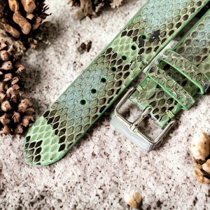 Mint Python Leather Watch Straps, Leather Watch Bands, Best Leather ...