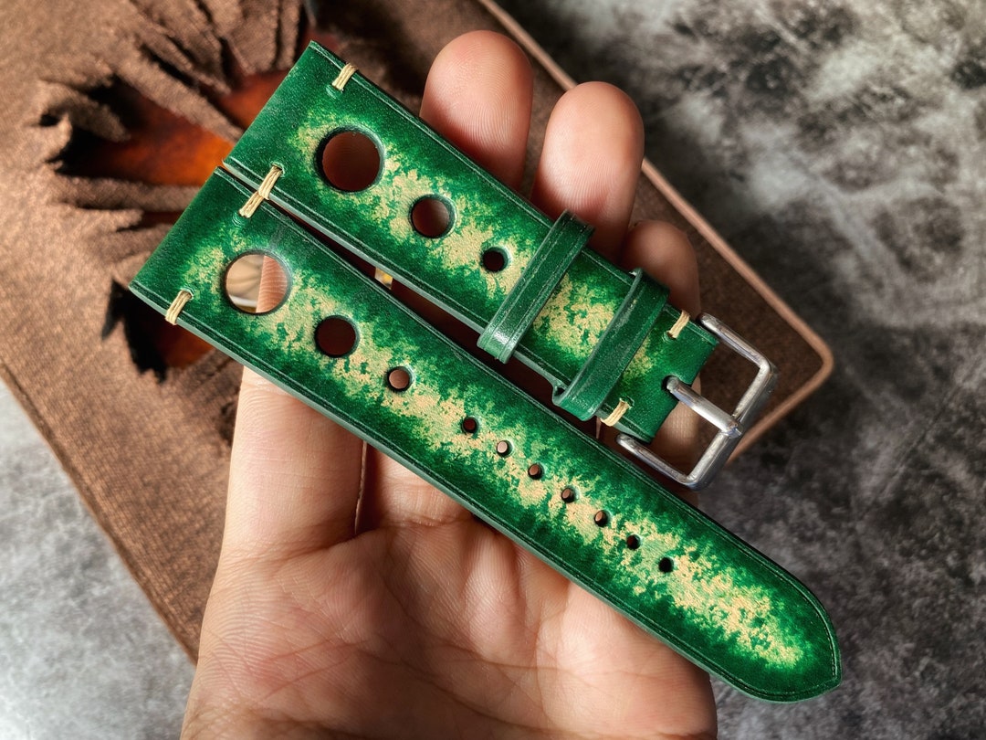 Patina Green Rally Leather Watch Straps, Rally Straps, Best Leather ...