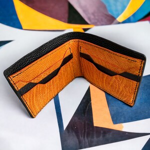 Black Shark Skin Men Wallet, Leather Wallet for Men, Billfold Men ...