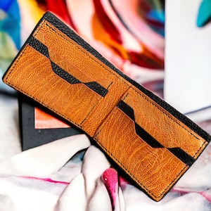 Black Shark Skin Men Wallet, Leather Wallet for Men, Billfold Men ...