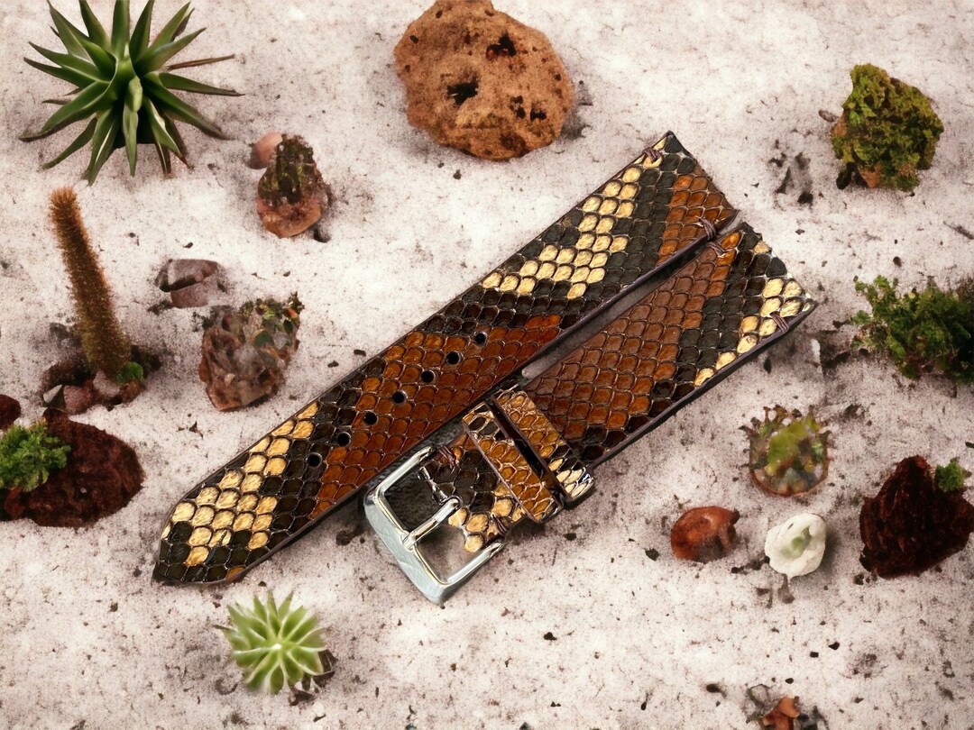 Dark Currant Python Watch Straps, Leather Watch Bands, Best Leather ...