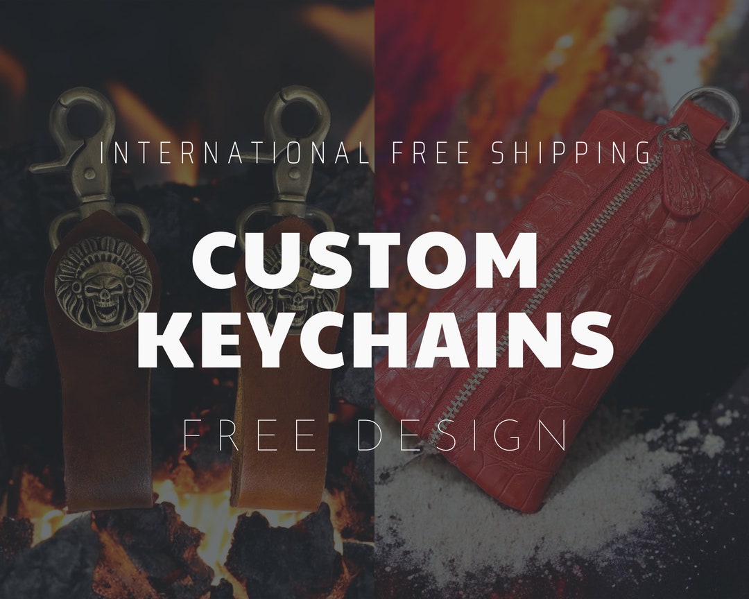 Customized Leather Keychains, Leather Key Holders, Leather Key Ring ...