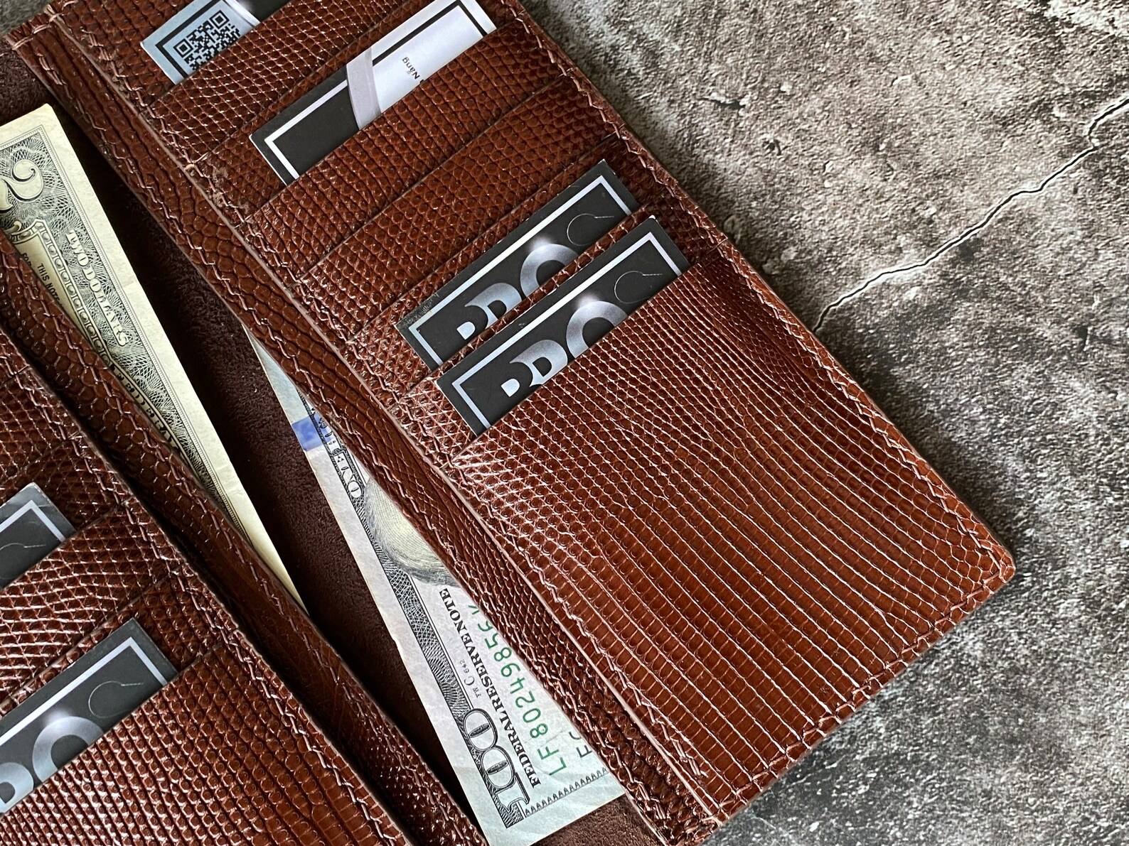 Brown Lizard Long Wallet - Etsy