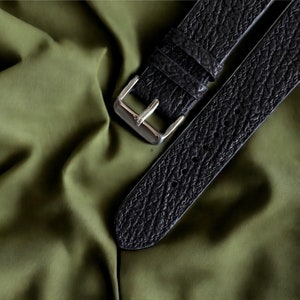Classic Black Shark Skin Watch Straps 24mm, 22mm, 21mm, 20mm, 19mm, 18mm, 16mm - Etsy