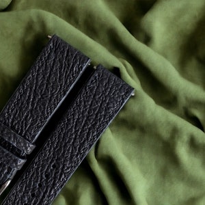 Classic Black Shark Skin Watch Straps 24mm, 22mm, 21mm, 20mm, 19mm, 18mm, 16mm - Etsy