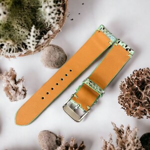 Mint Python Leather Watch Straps, Leather Watch Bands, Best Leather ...
