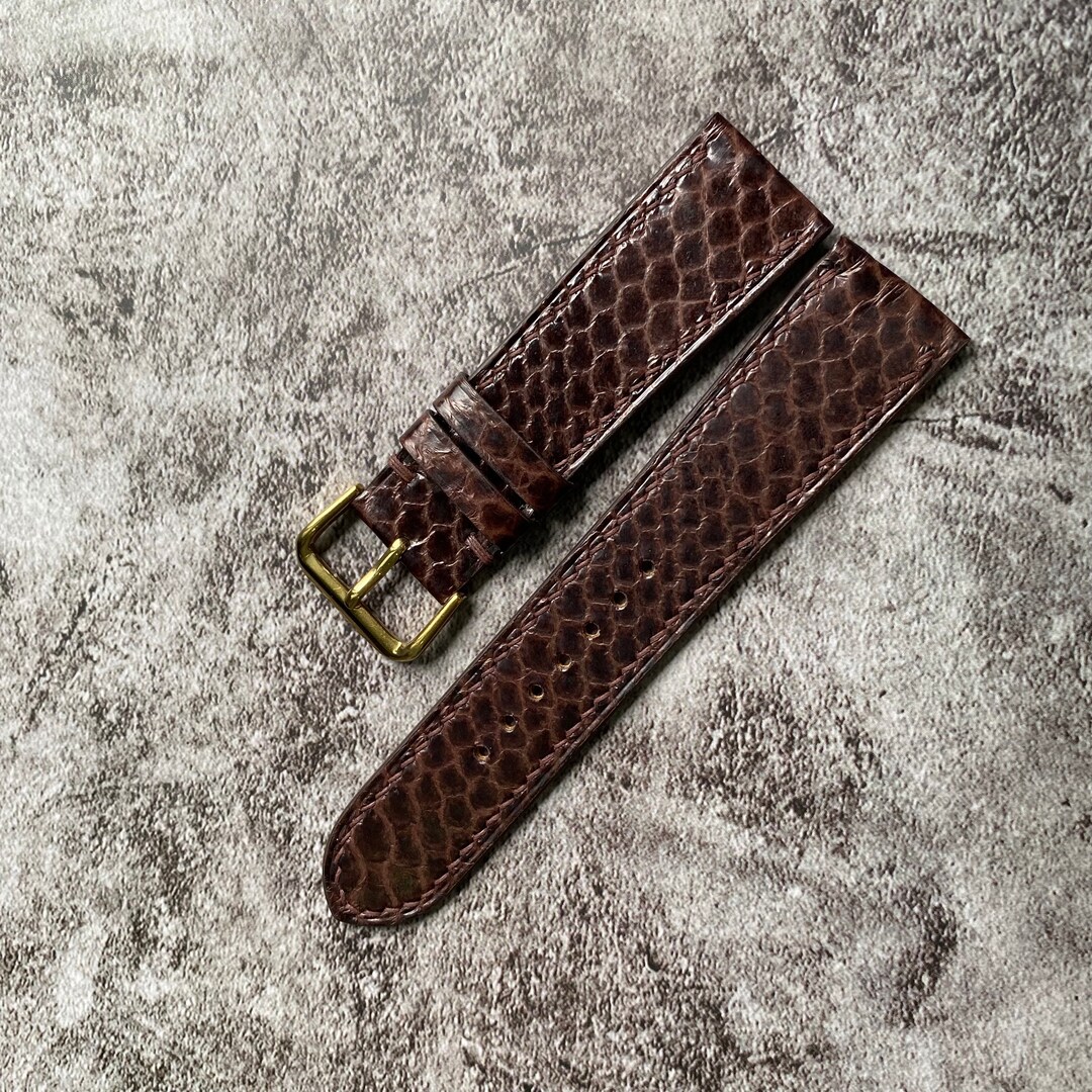 Dark Brown Snake Leather Watch Straps, Leather Watch Bands, Best ...