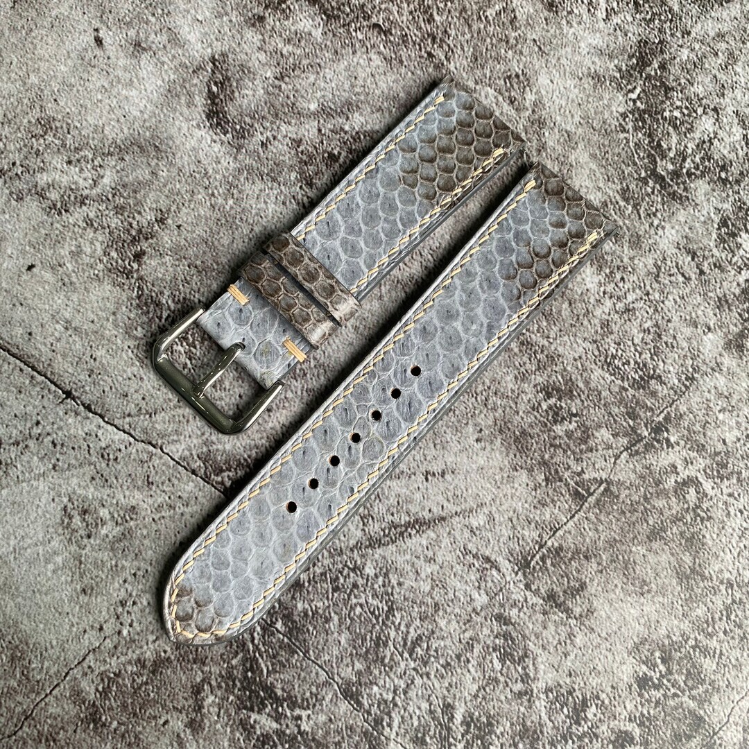 Gray Snake Leather Watch Straps, Leather Watch Bands, Best Leather ...