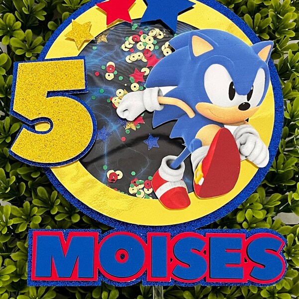 Sonic Cake Topper Shaker Svg - Etsy