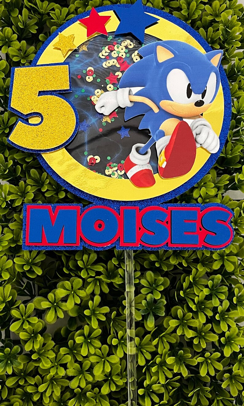 Sonic Cake Topper Sonic Shaker Cake Topper - Etsy