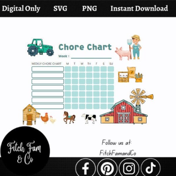 Kids Chore Chart - Etsy