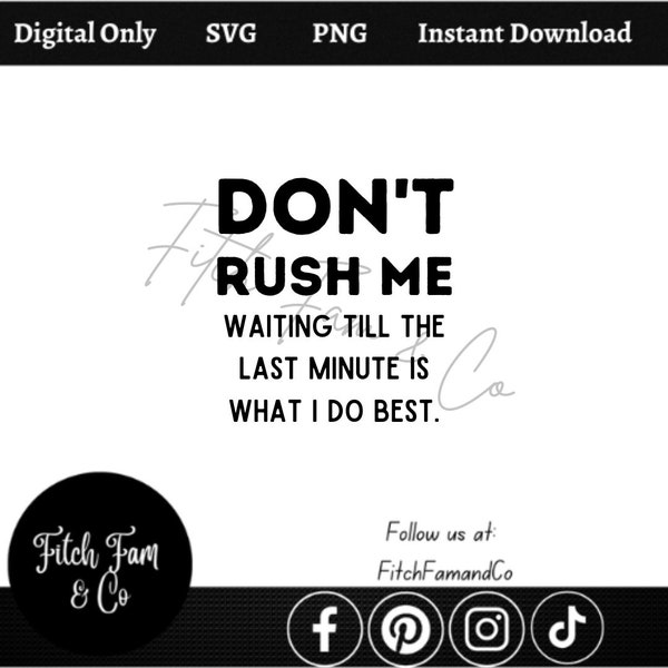 Waiting Till the Last Minute - Etsy